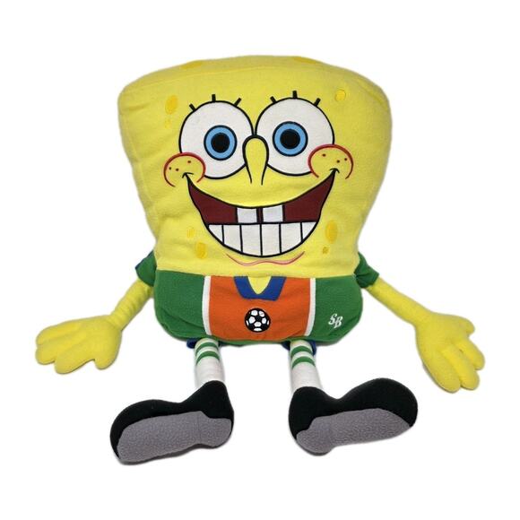 Nickelodeon | Toys | Spongebob Squarepants Soccer Player Large Plush ...